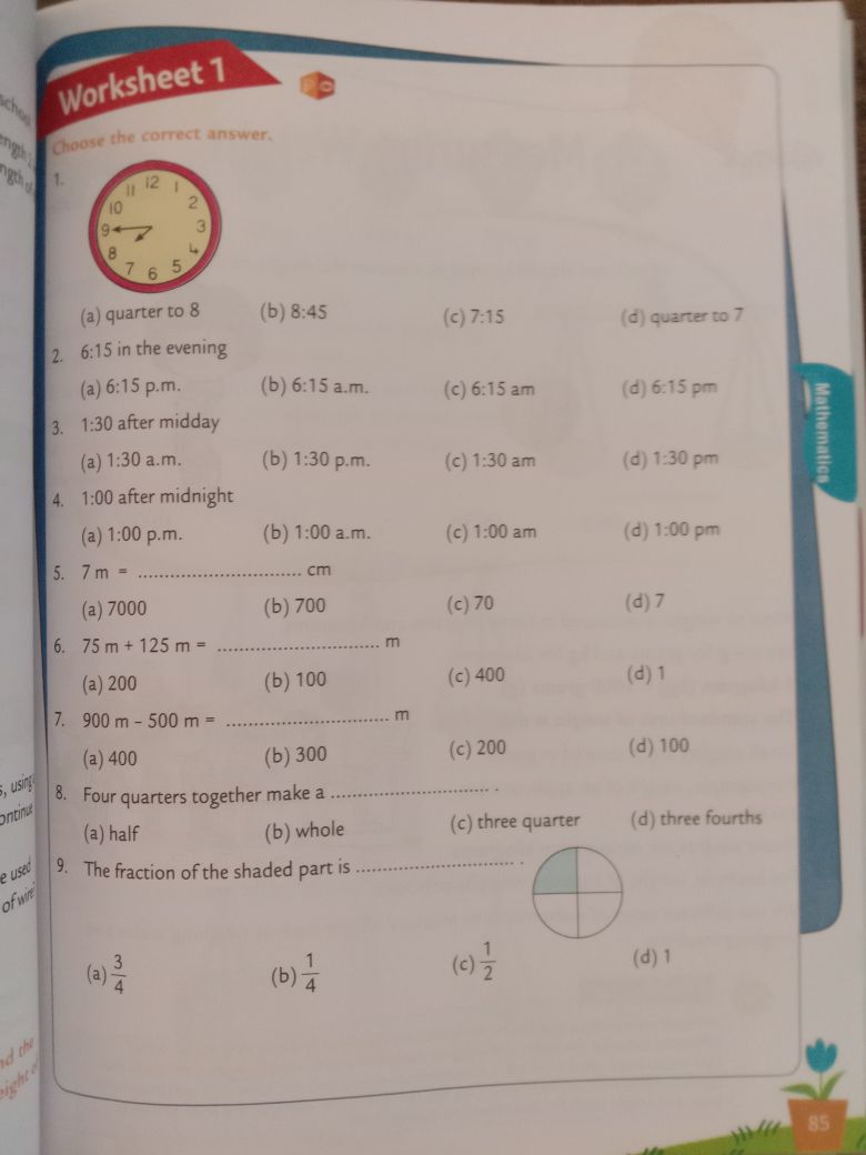 Worksheet 1 - Maths - Assignment - Teachmint