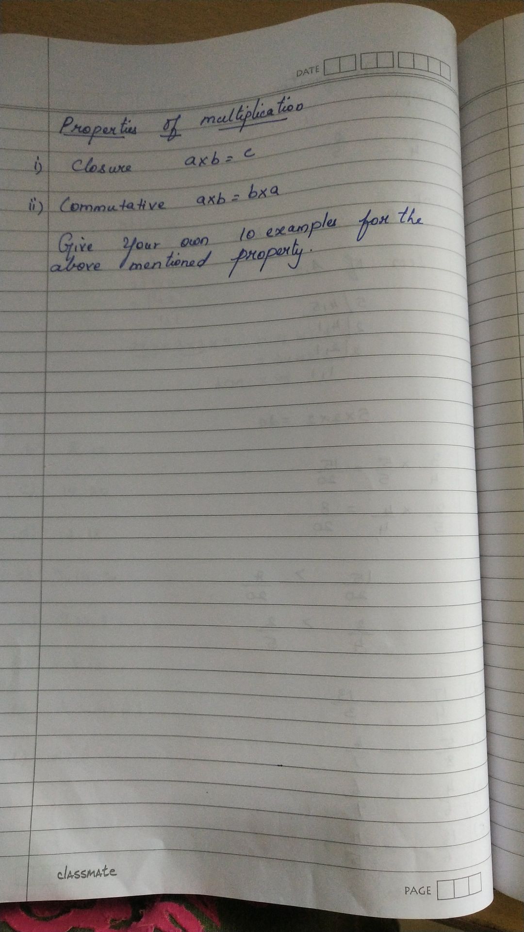 Properties - Math - Assignment - Teachmint