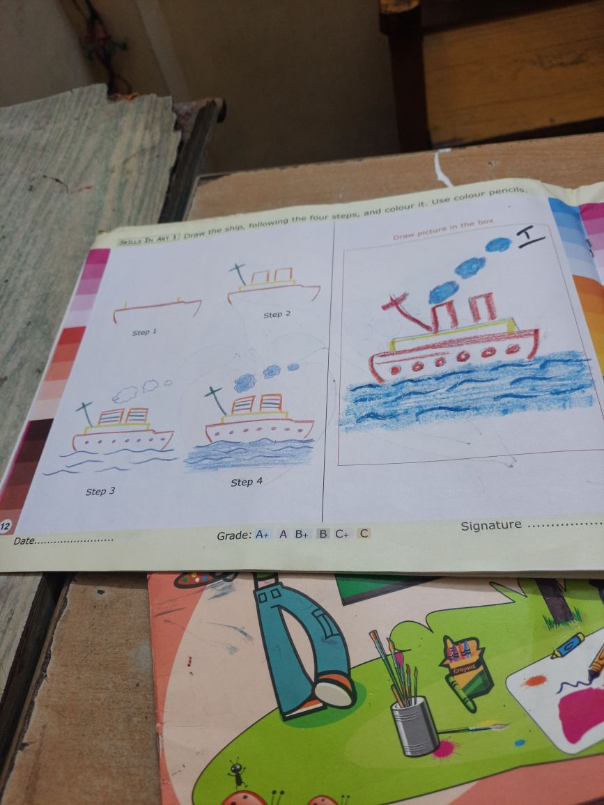 Draw & Colour, Pg No 12 - Art & Craft - Assignment - Teachmint