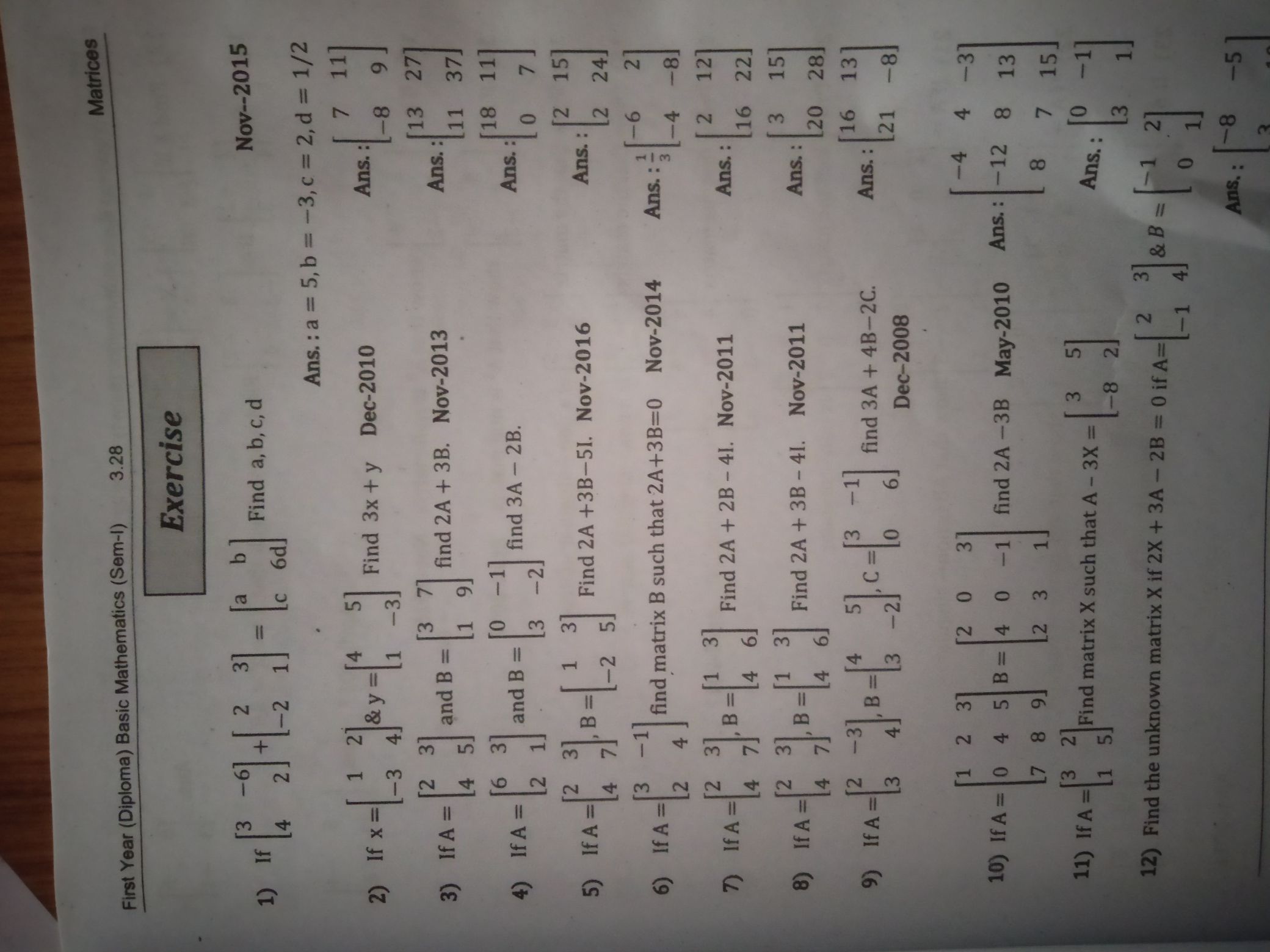 Multiplication Of Matrices - Basic Mathematics - Assignment - Teachmint