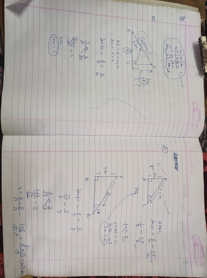 Trigonometry - Maths - Assignment - Teachmint