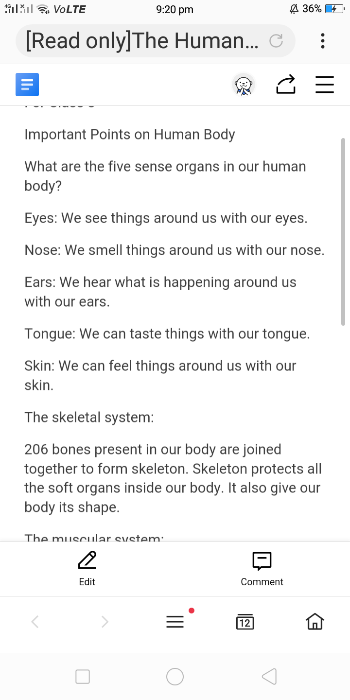 Ch 3 Our Body - Science - Notes - Teachmint