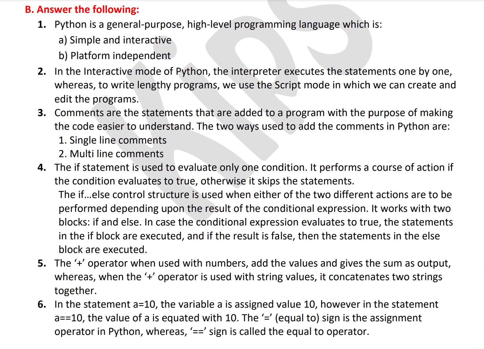 Computer Chapter 6 - Mathematics - Assignment - Teachmint