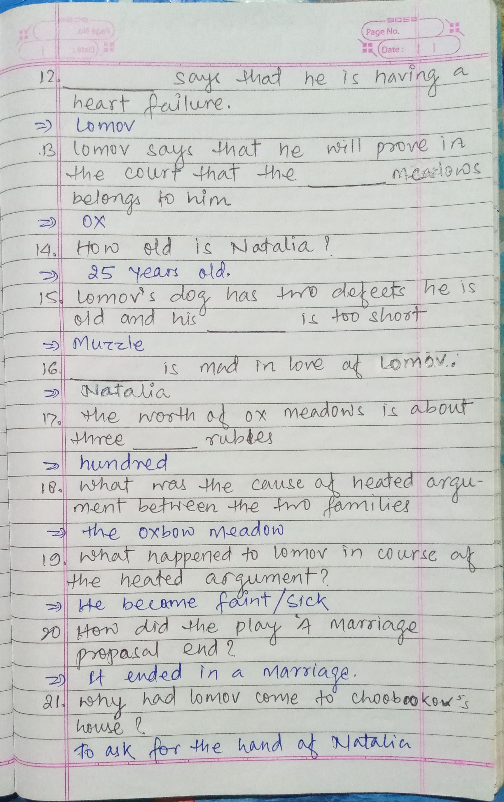 Objective Questions - English - Notes - Teachmint