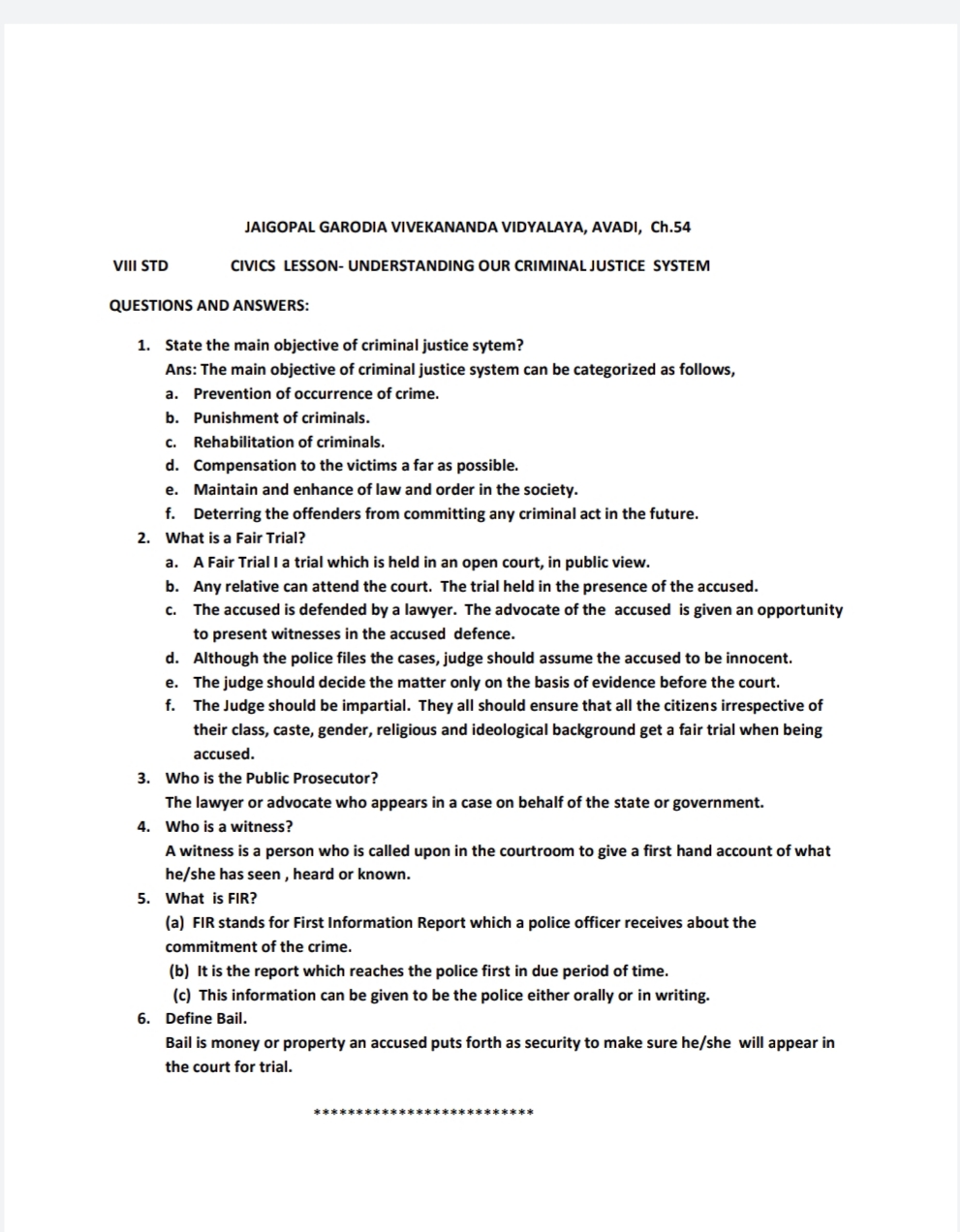 Understanding Criminal Justice System Notes - Social Science - Notes ...