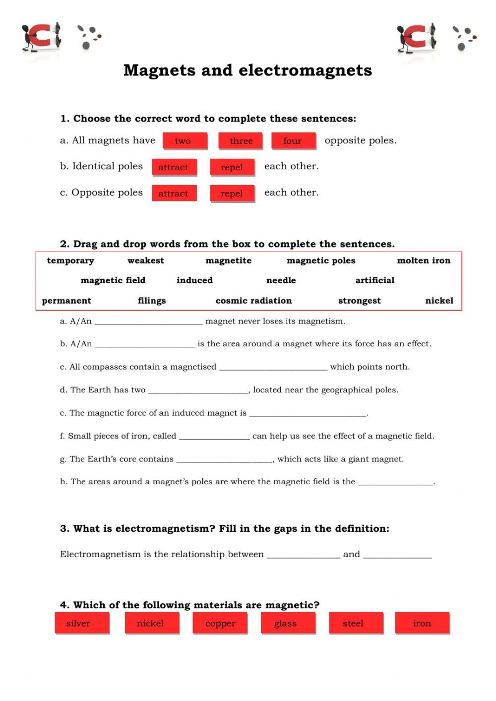 MAGNETISM - All Subjects - Subjective Test - Teachmint