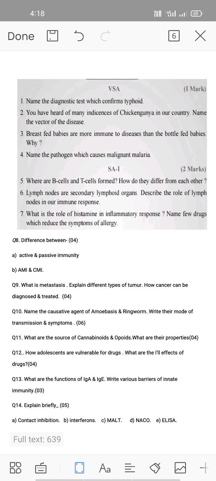 Chapter_8 - Biology - Subjective Test - Teachmint