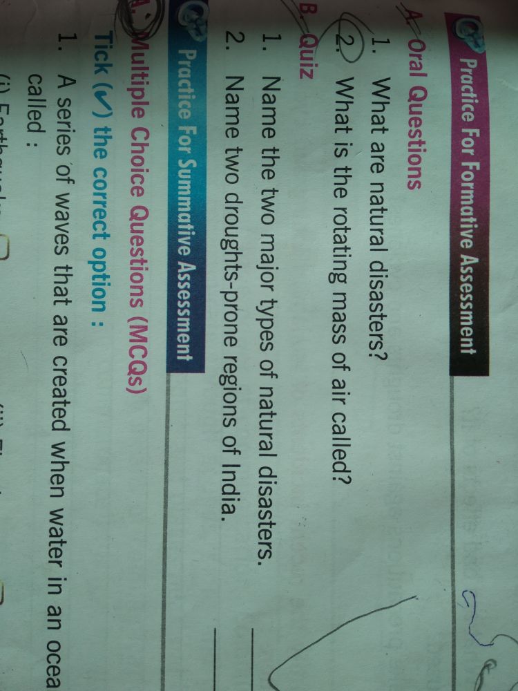 Natural Disasters - Sst - Assignment - Teachmint