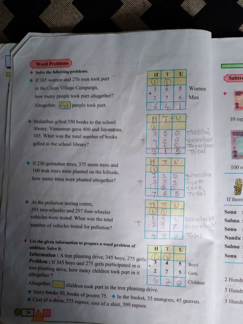 Addition - Maths - Assignment - Teachmint