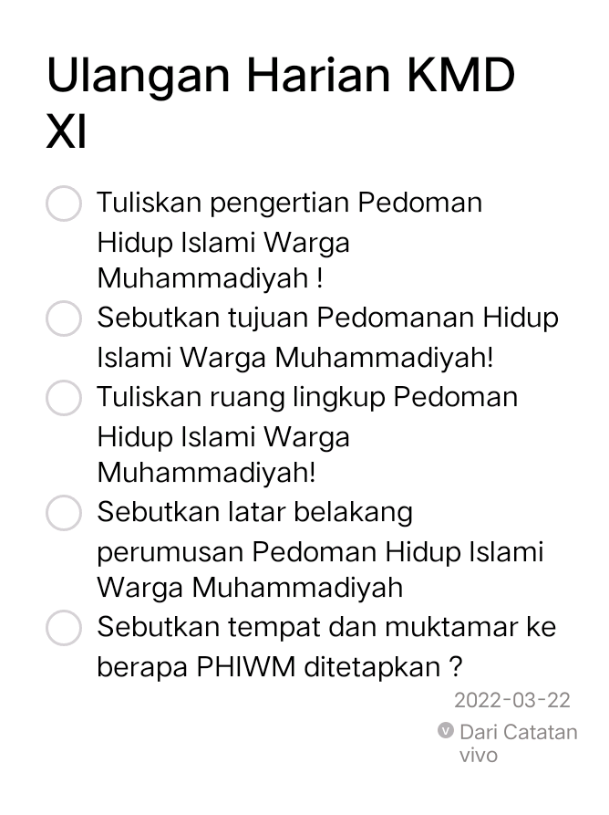 Ulangan Harian.png - KMD - Notes - Teachmint