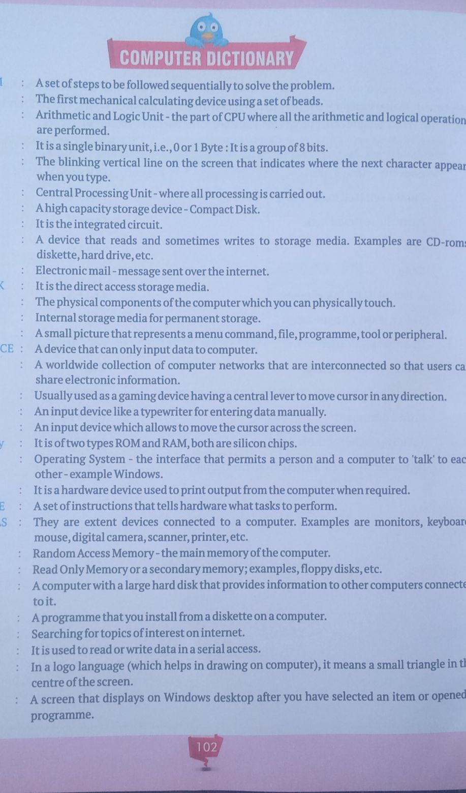 Computer Dictionary - English & Computer - Assignment - Teachmint