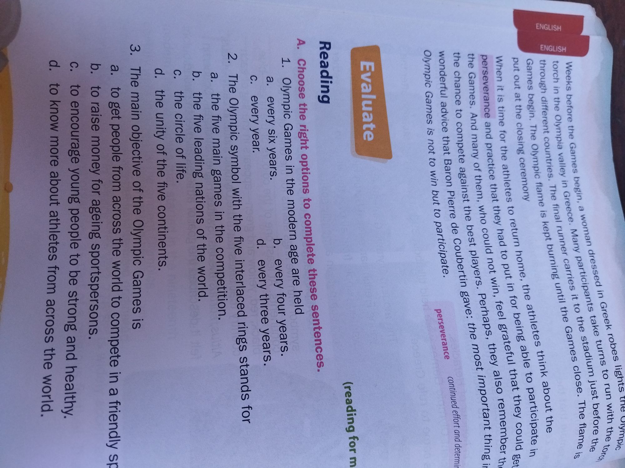 Chapter 2 The Olympic Games - English Literature - Assignment - Teachmint