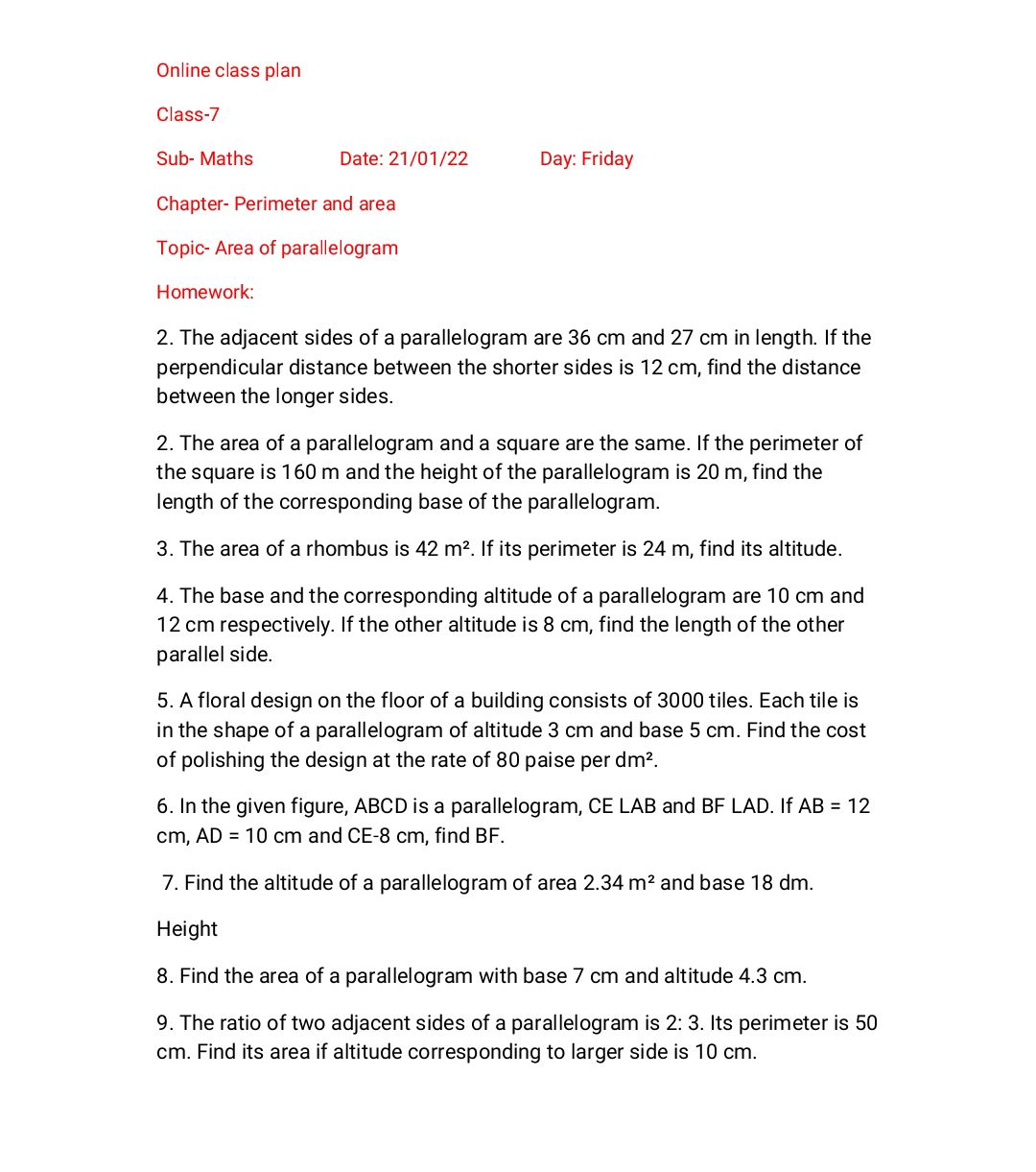 Homework - Maths - Assignment - Teachmint
