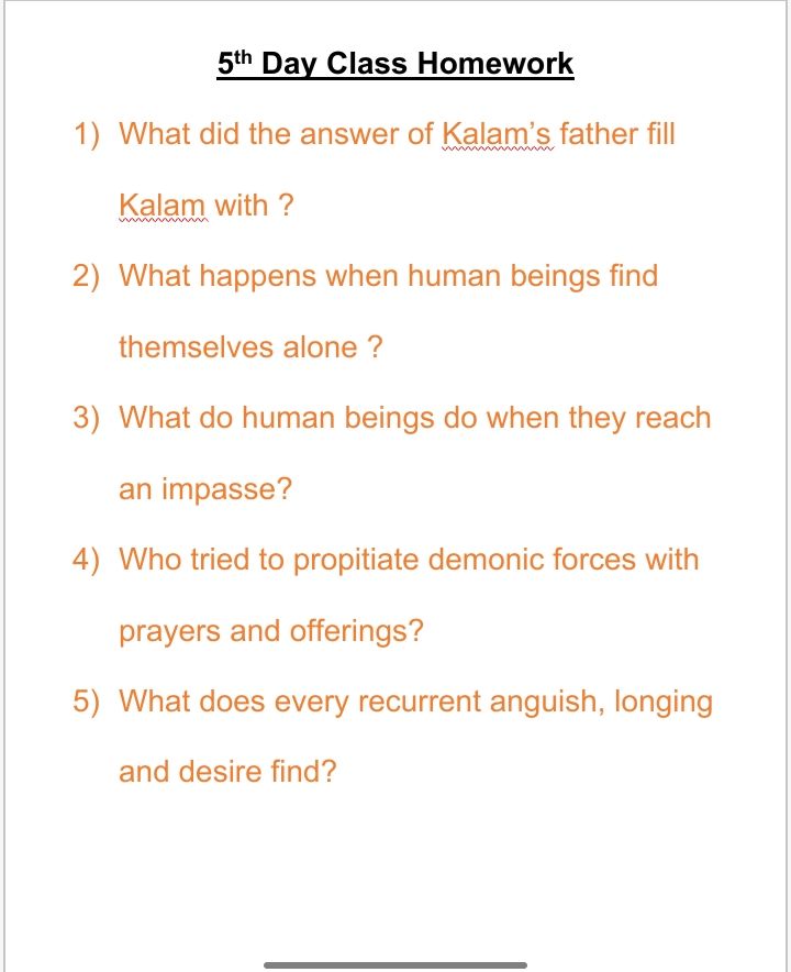 Very Short Questions - English - Assignment - Teachmint