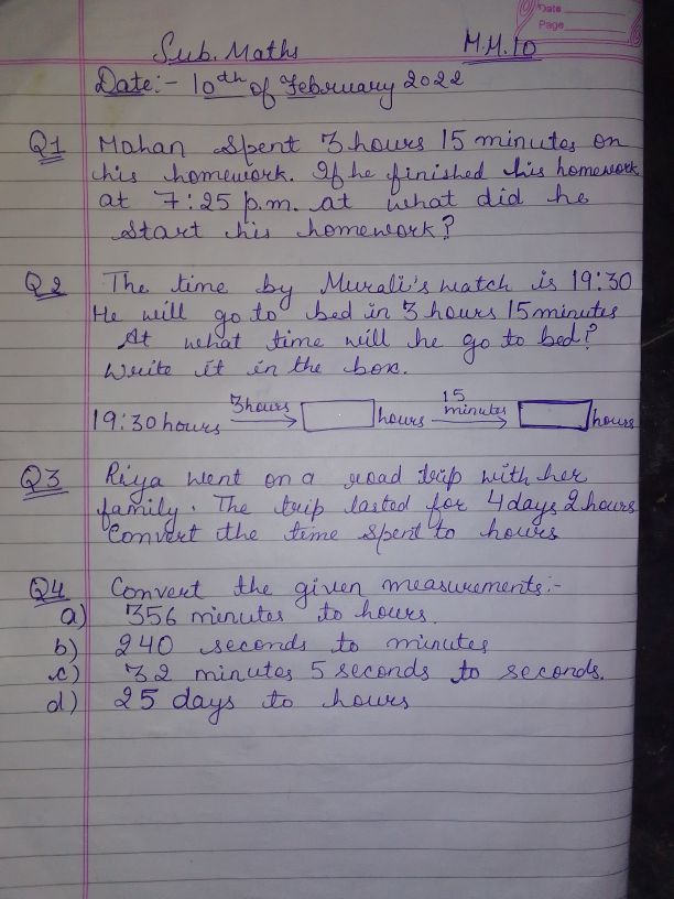 Maths - Maths - Subjective Test - Teachmint