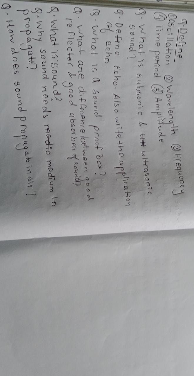 Sound Revision - Physics - Assignment - Teachmint