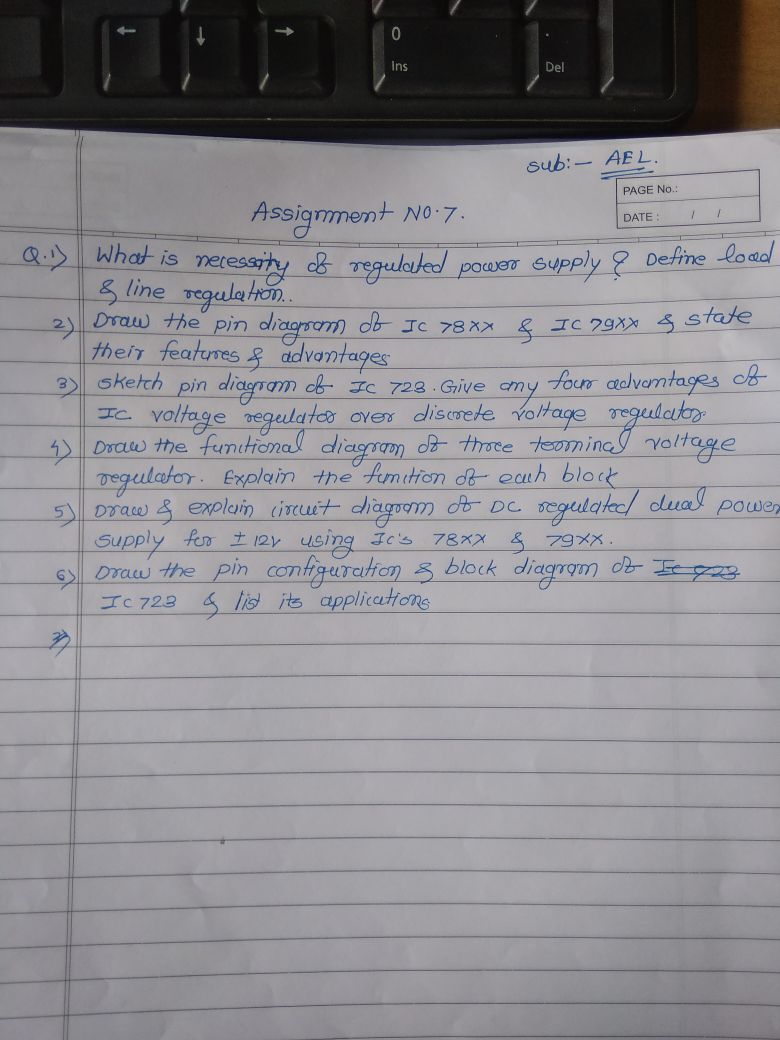 Assignment No.7 - Applied Electronics - Assignment - Teachmint