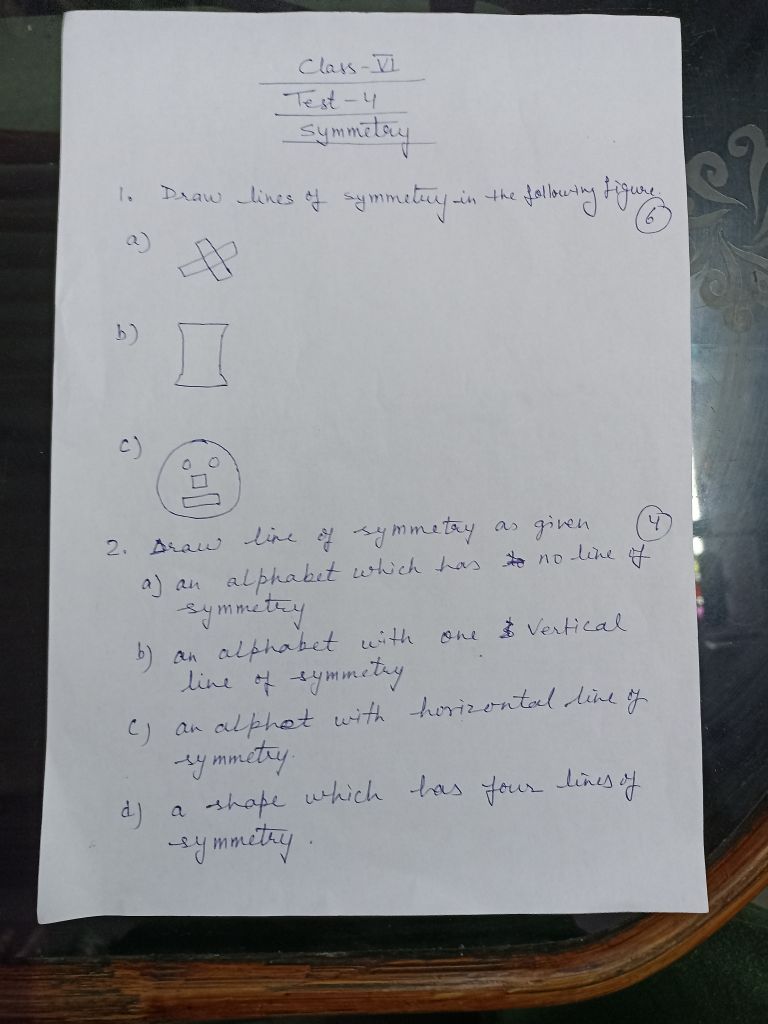 Maths Test -4, Class 6 C - Maths - Assignment - Teachmint