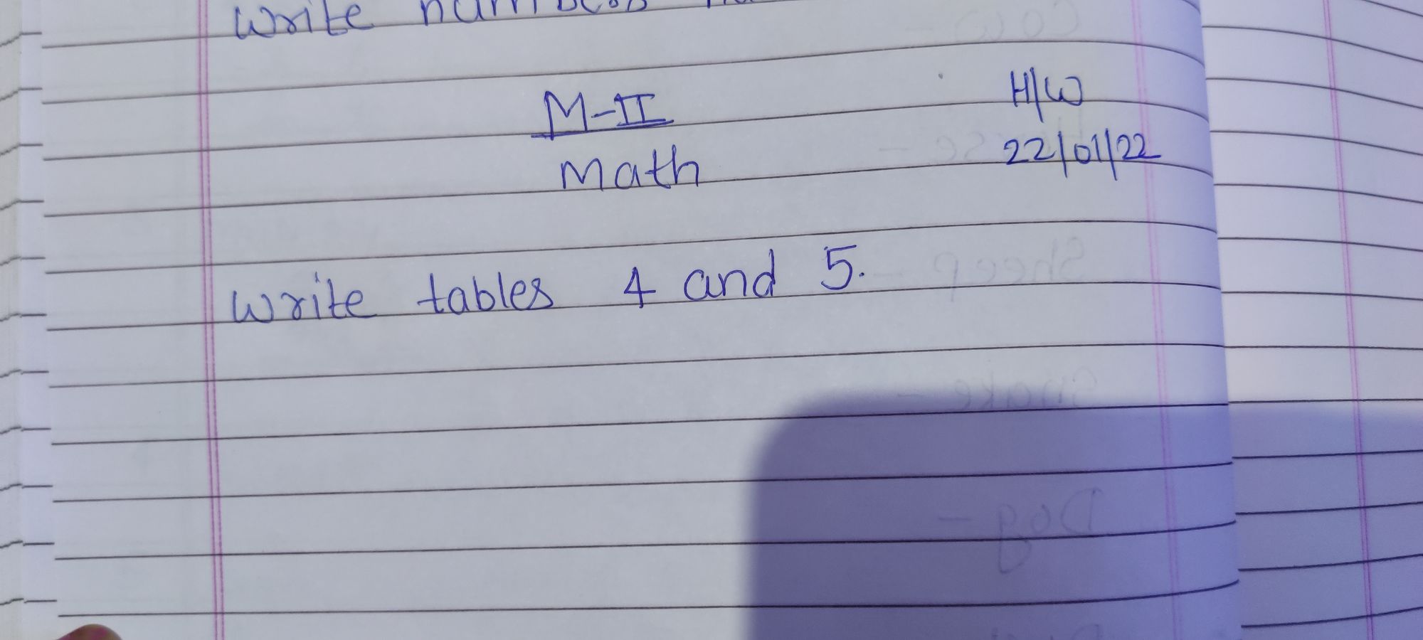 Tables - Maths - Assignment - Teachmint