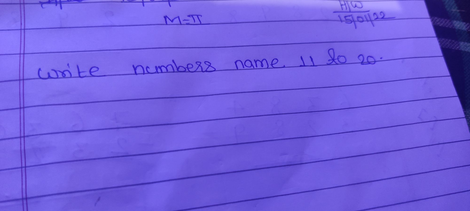 Numbers Name - Maths - Assignment - Teachmint
