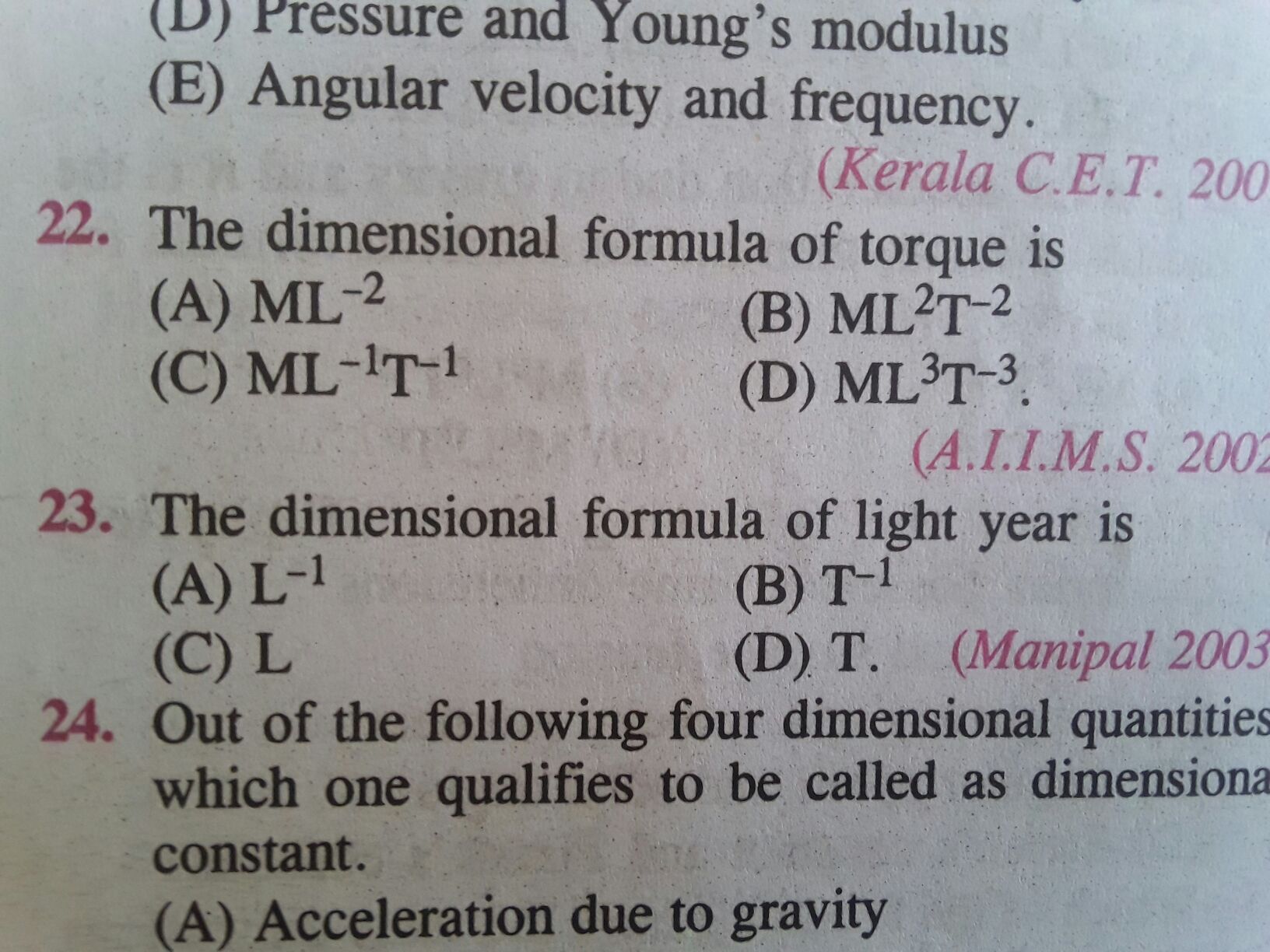 units and Dimensions - Physics - Assignment - Teachmint