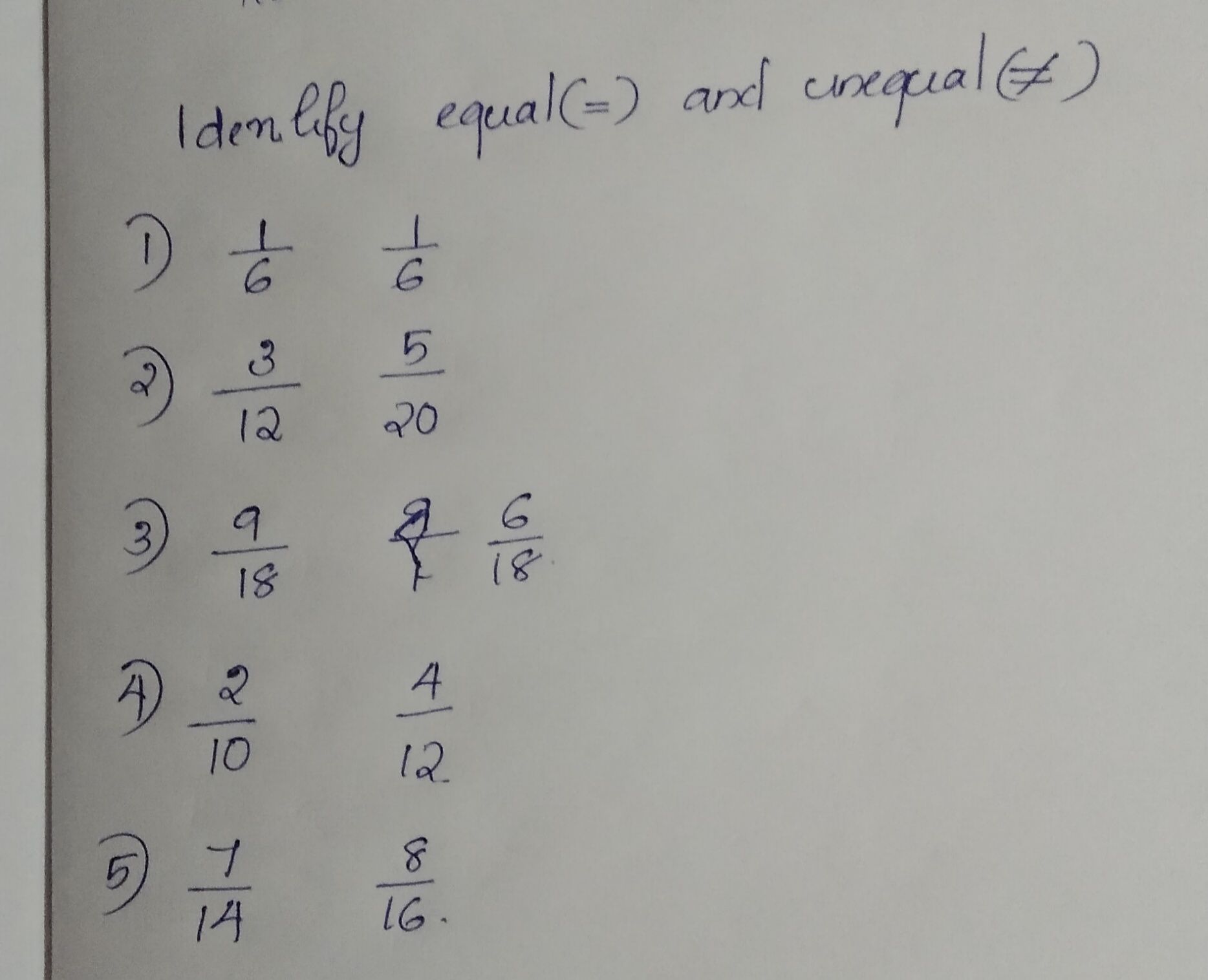 Identity Equal And Unequal - Mathematics - Assignment - Teachmint
