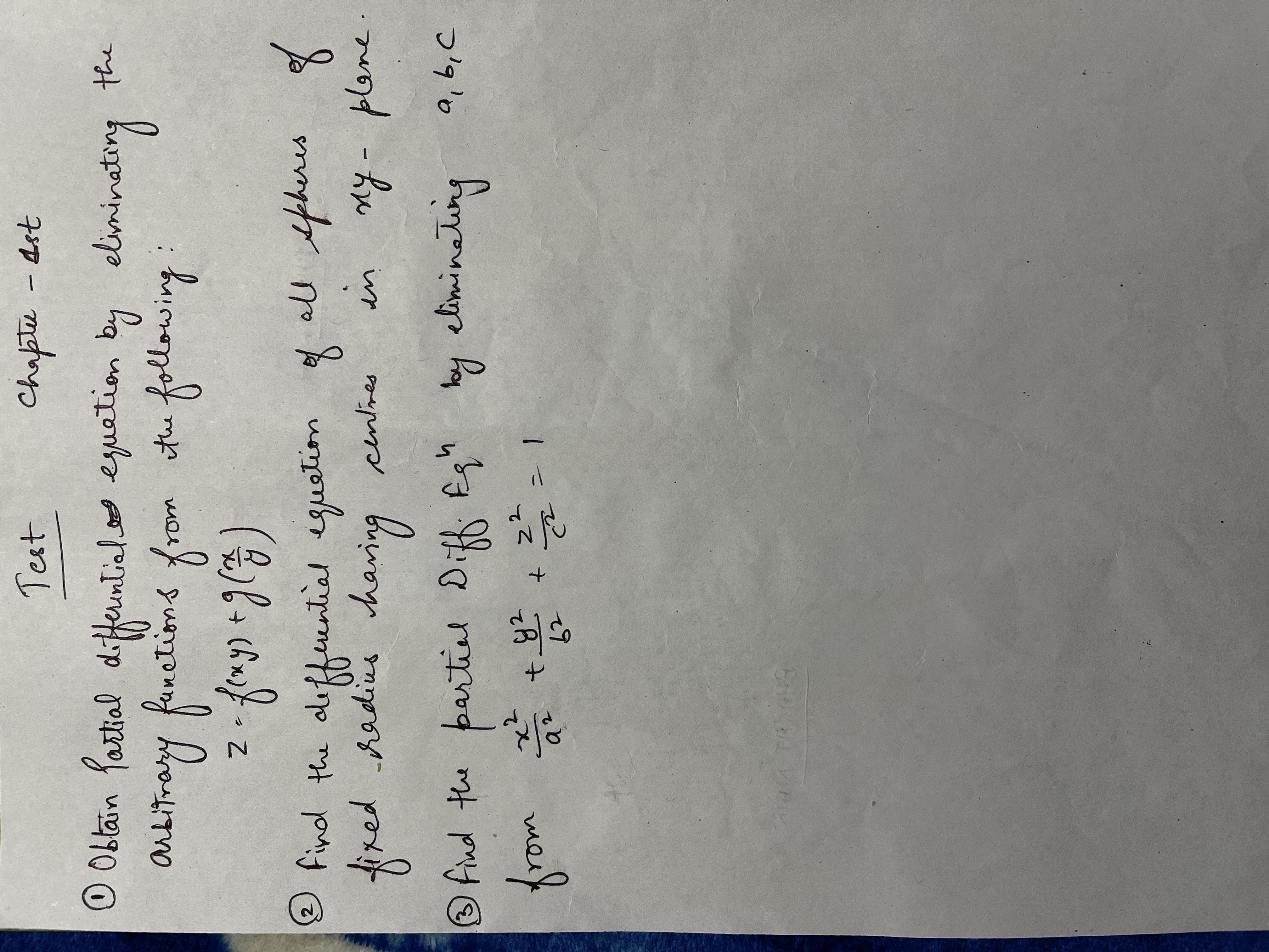 Test - Partial Differential Eq - Notes - Teachmint