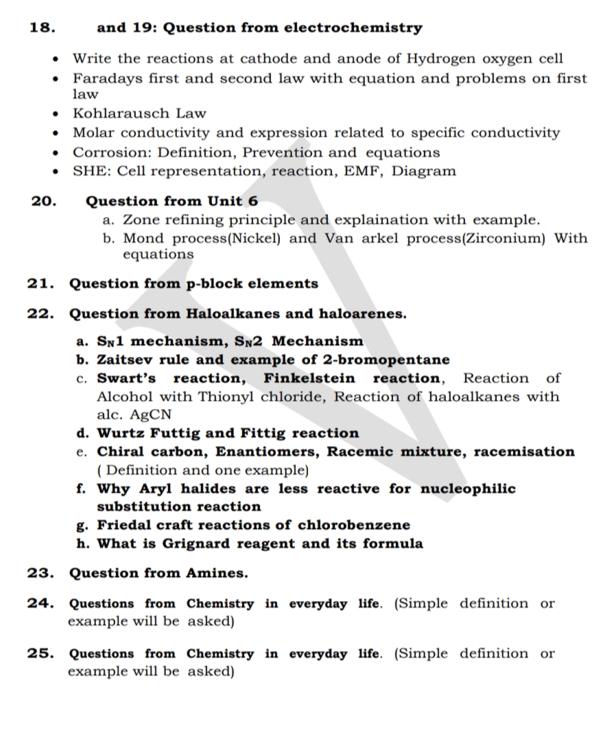 Revision Questions - Chemistry - Notes - Teachmint