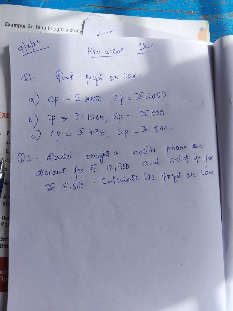 Profit And Loss - Maths - Assignment - Teachmint