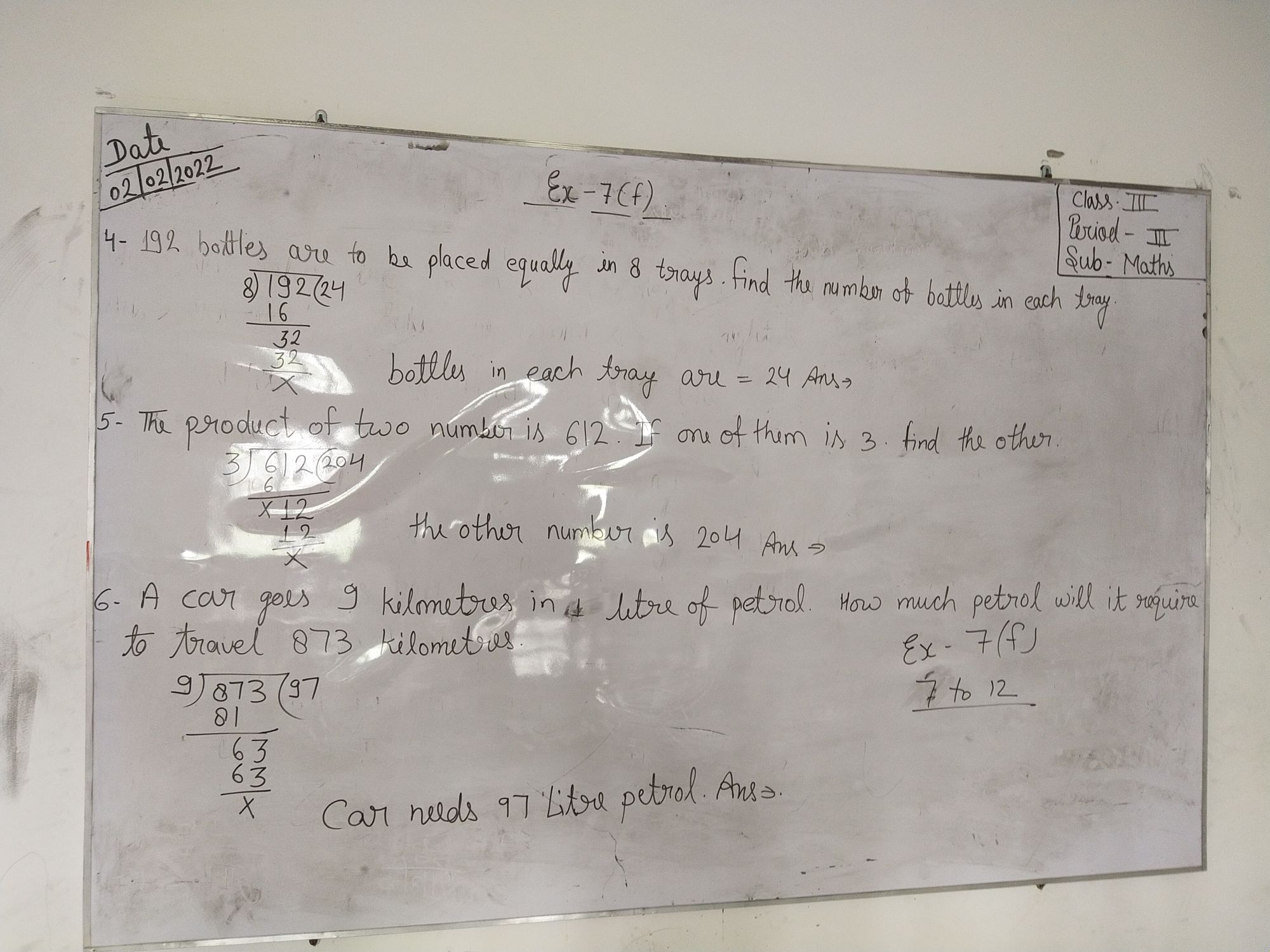 Today's Maths Classwork - Maths - Notes - Teachmint