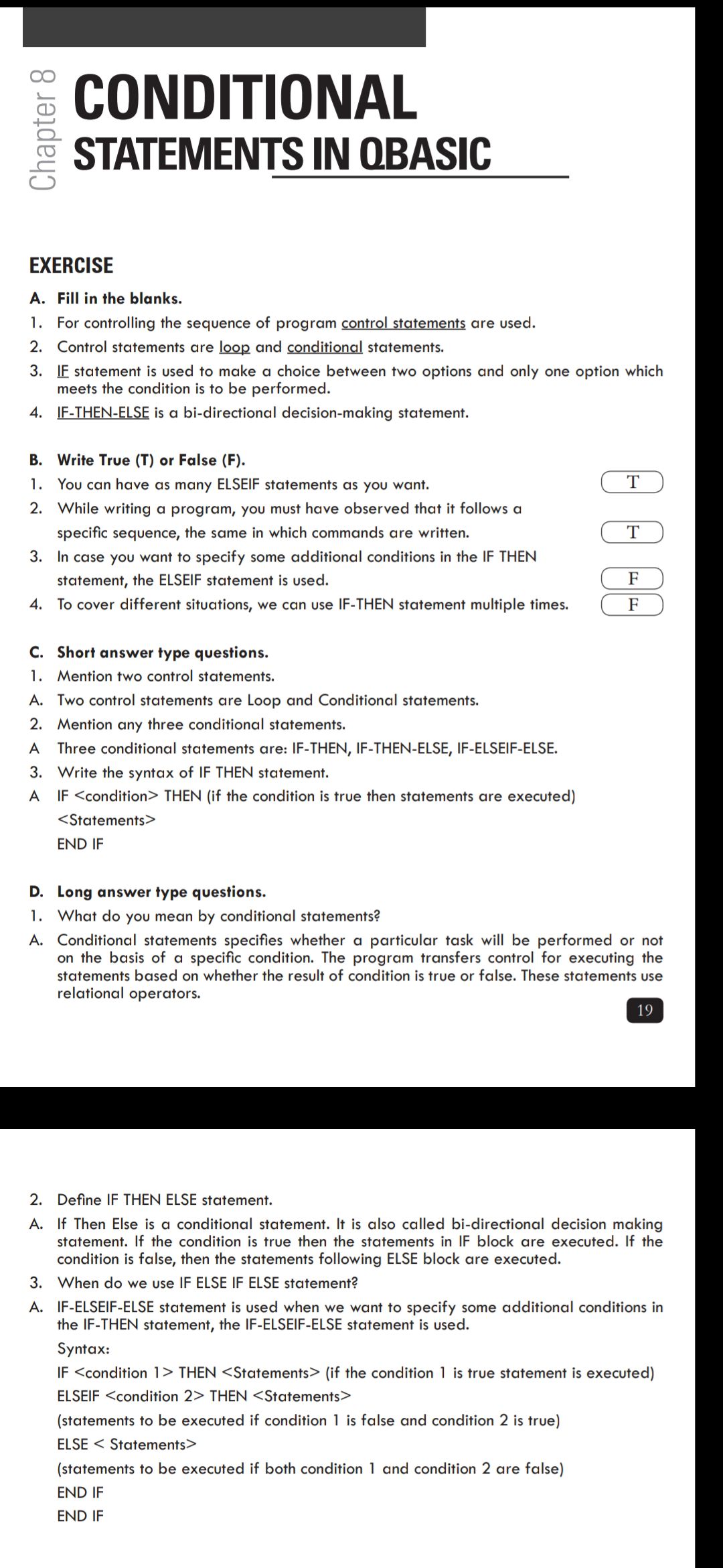 Chapter 8 - Computer Science - Assignment - Teachmint