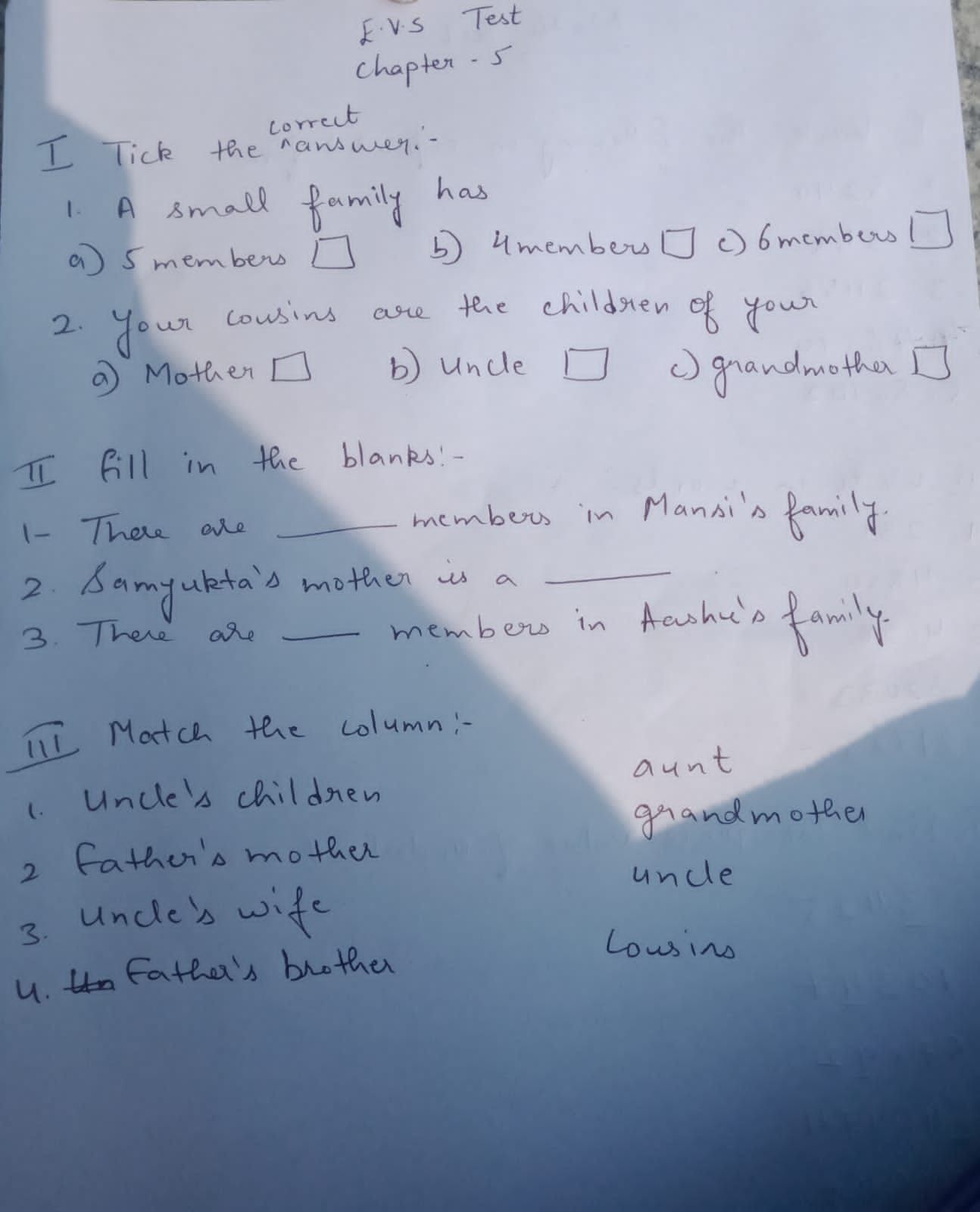 Evs test - Environmental Studies (EVS) - Assignment - Teachmint