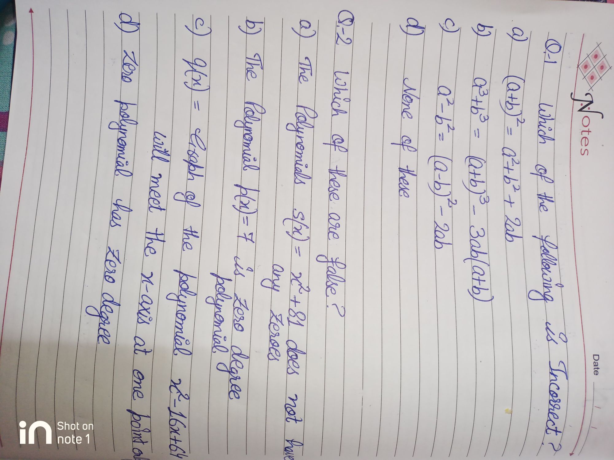 Mathematics test - Mathematics - Assignment - Teachmint