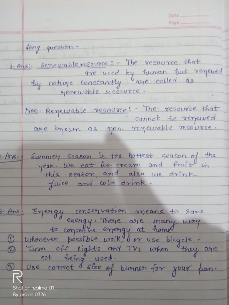 Long Questions Answer - Science - Assignment - Teachmint