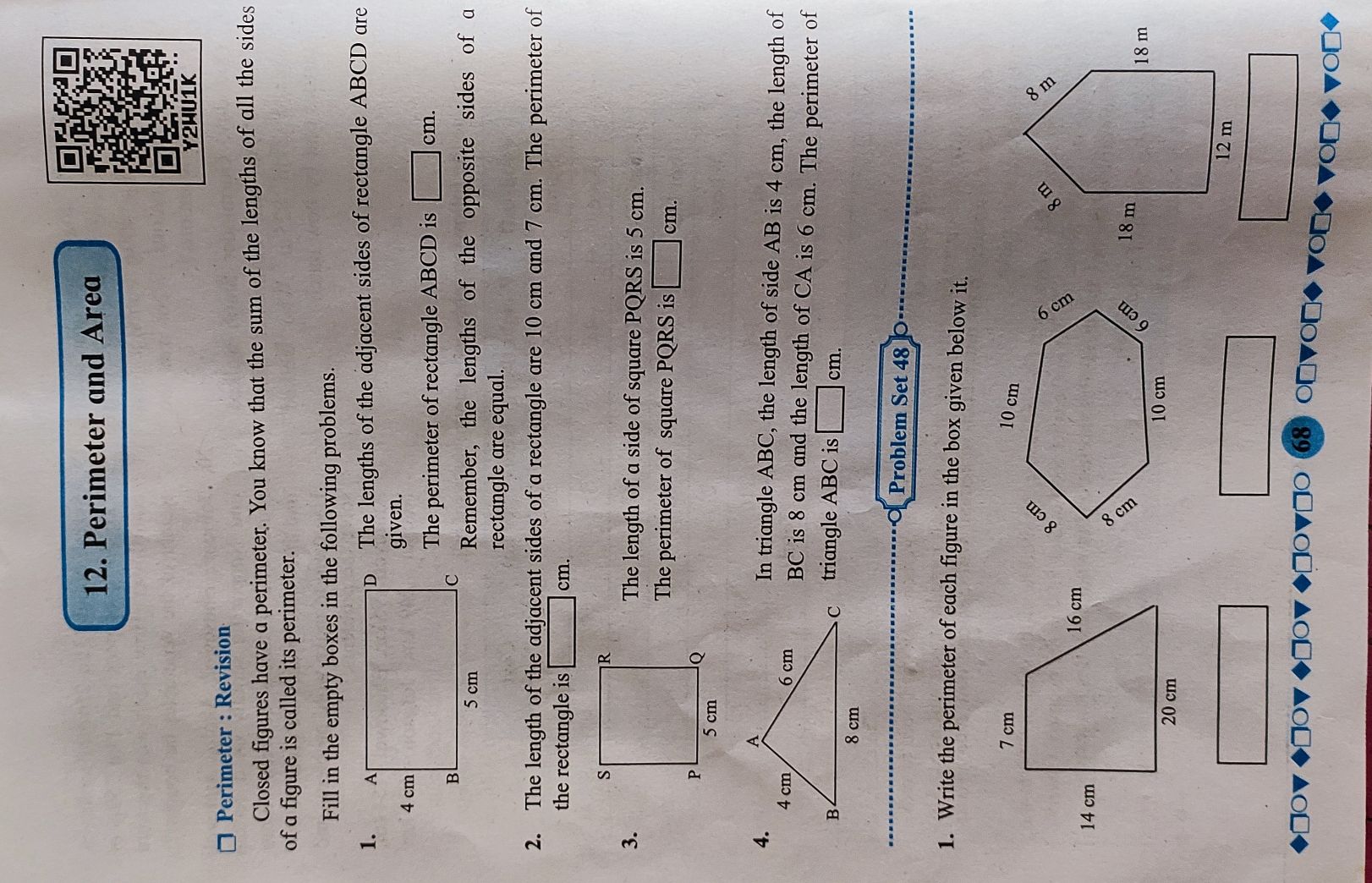 Perimeter And area - Mathematics - Assignment - Teachmint