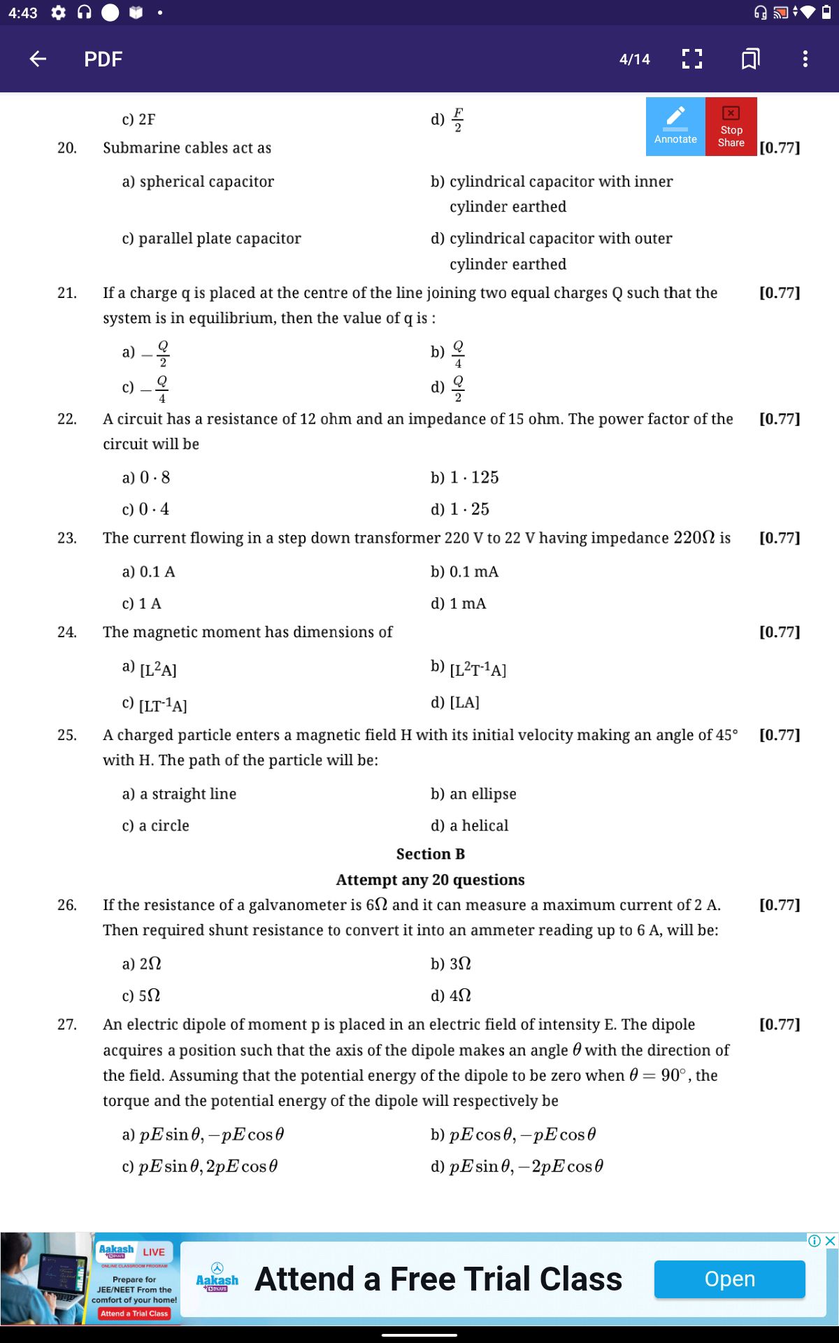 Phy Sample 1 - Physics - Assignment - Teachmint