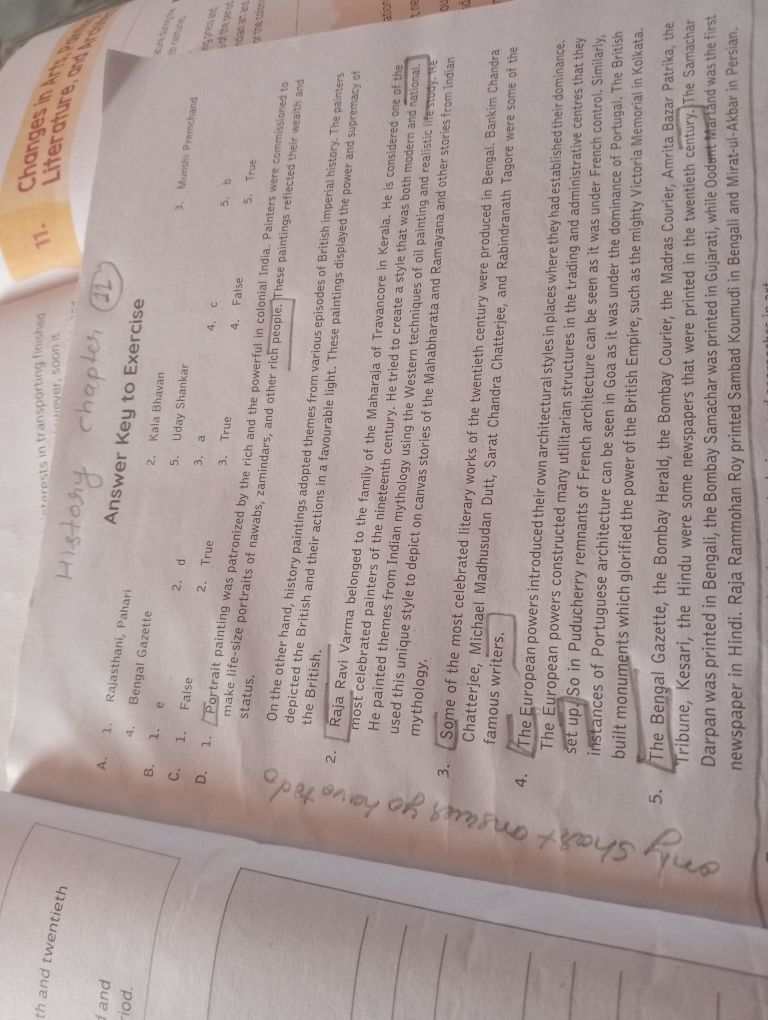 History Chapter 11 - Sst - Assignment - Teachmint