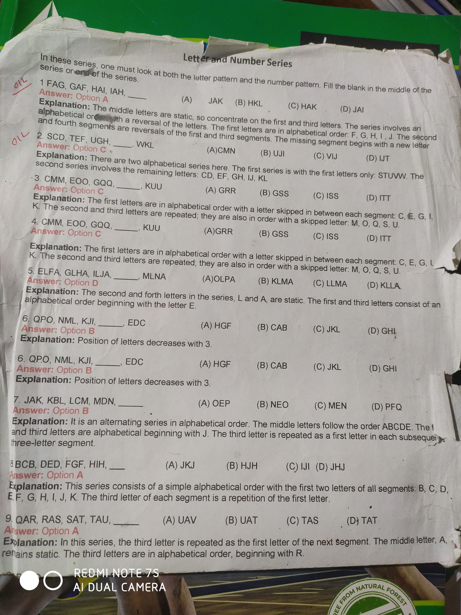 Letter Series - Reasoning - Notes - Teachmint