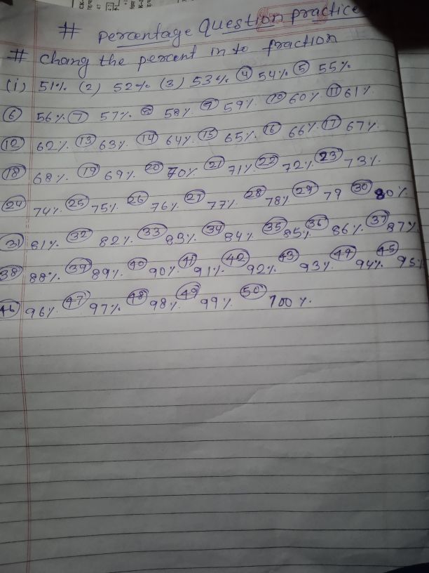 Percentage - Maths - Assignment - Teachmint