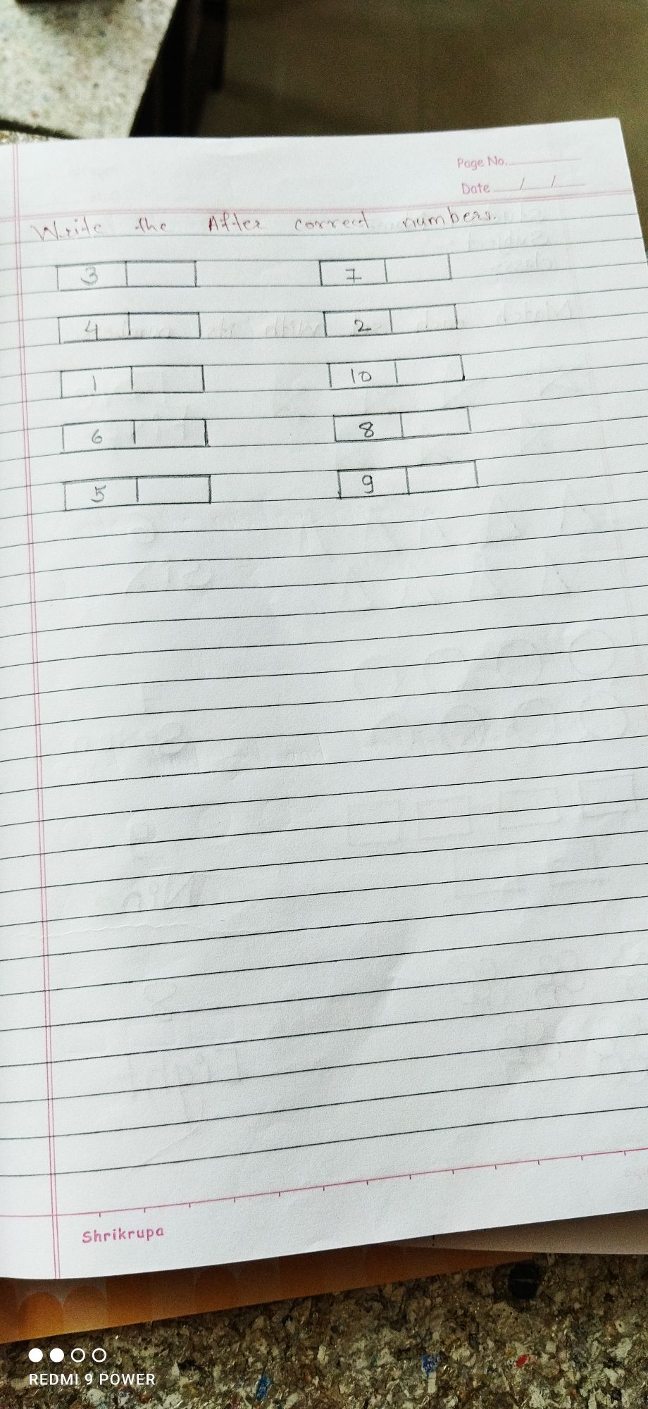 Write The Correct Number - Numbers Writing - Assignment - Teachmint