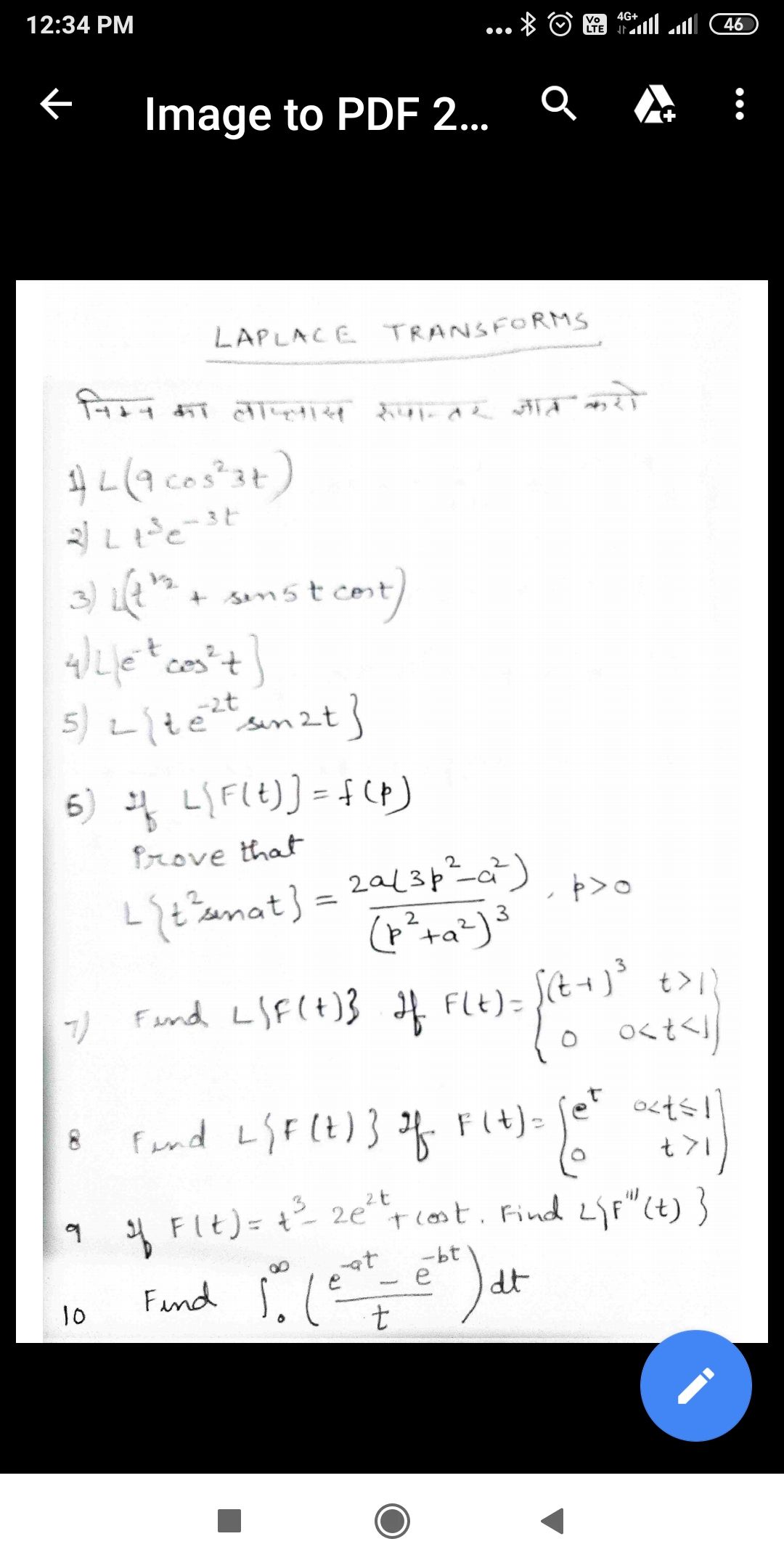 Lapace Transforms - Applied mathematics - Assignment - Teachmint