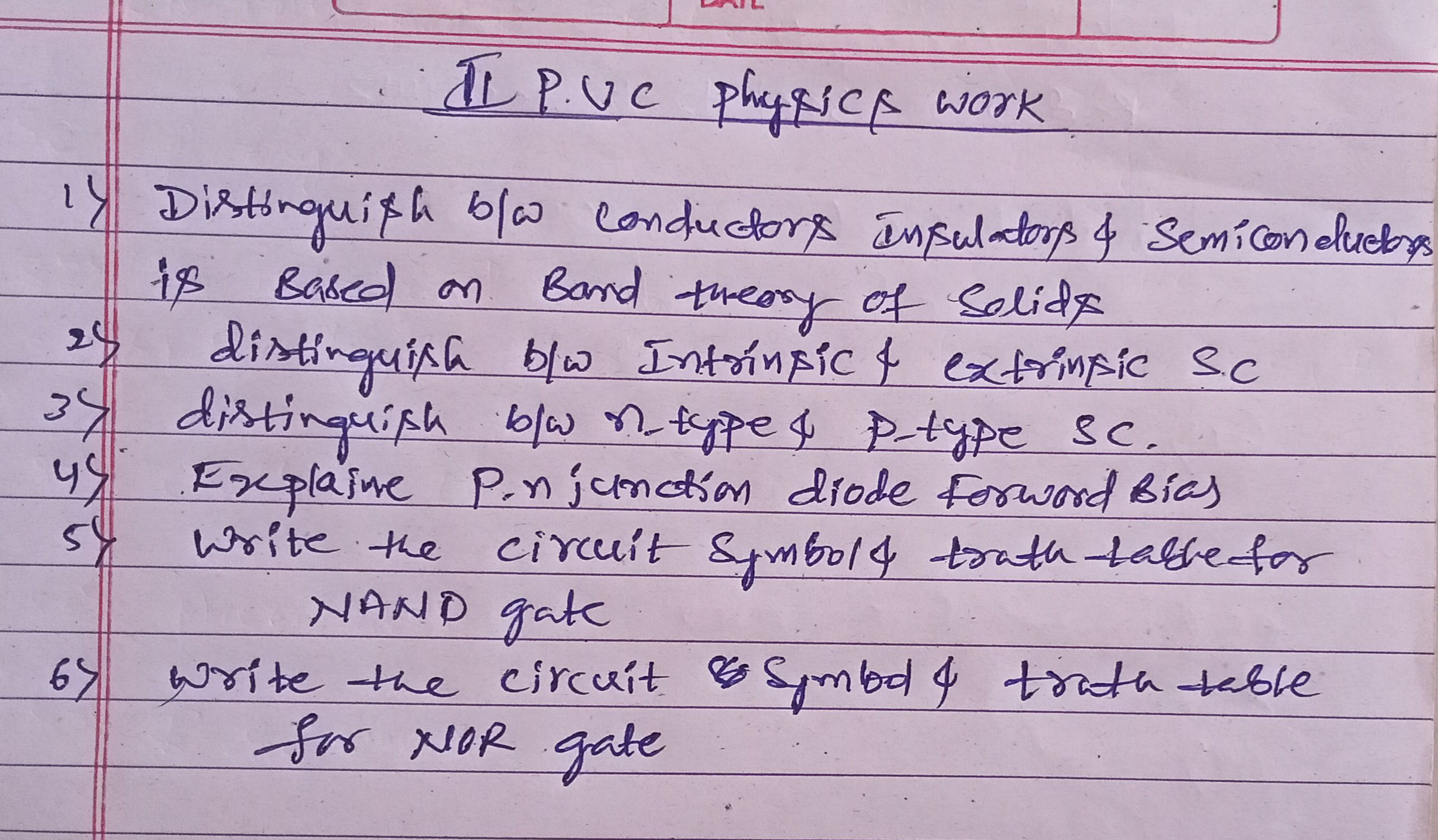Semiconductor Electronics - Physics - Assignment - Teachmint