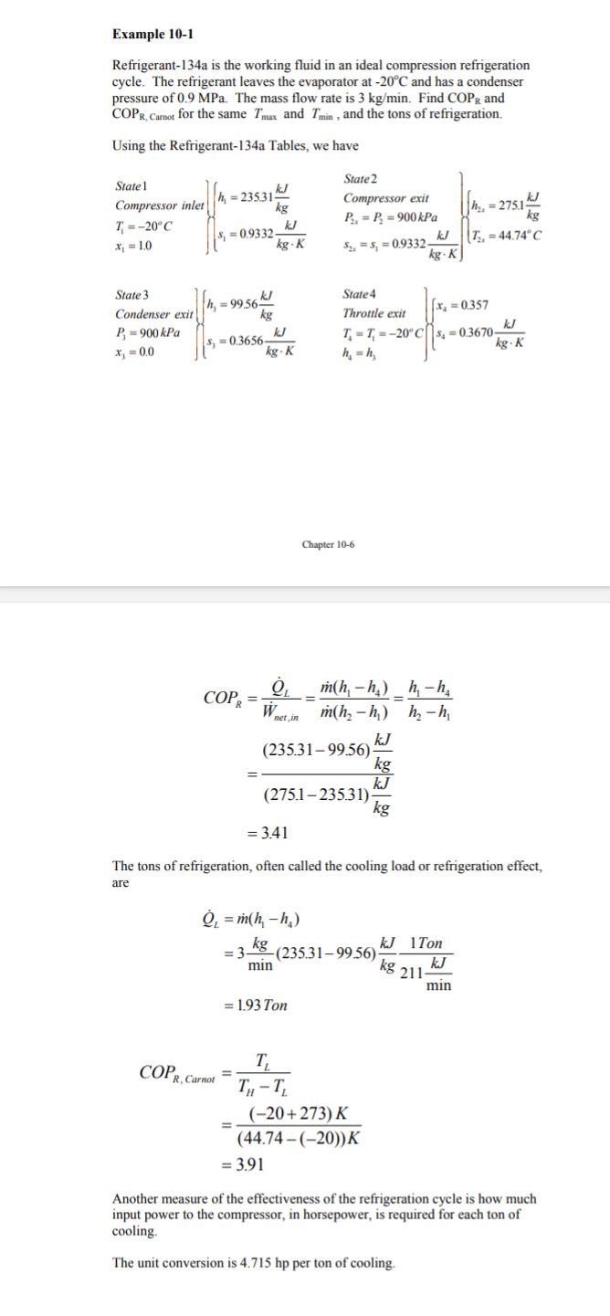 Refrigeration Numerical - Thermodynamics - Notes - Teachmint