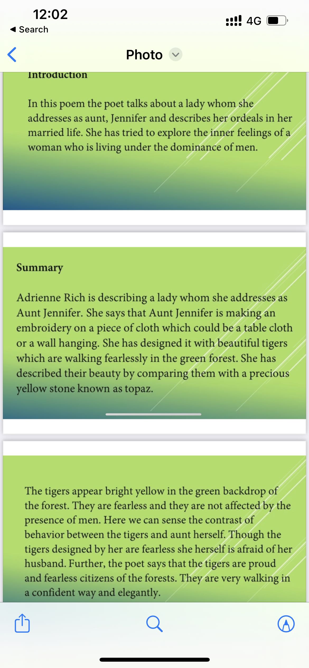 Aunt Jennifer’s Tigers - General English - Notes - Teachmint