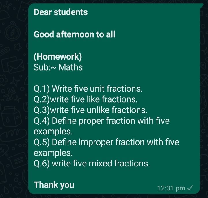 Fractions - Maths - Assignment - Teachmint