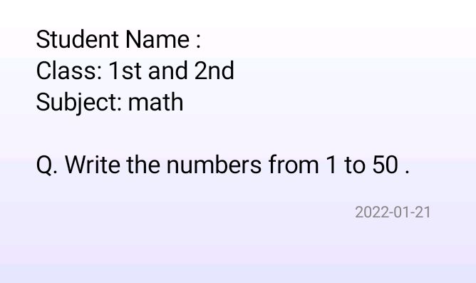 Numbers - Maths - Assignment - Teachmint