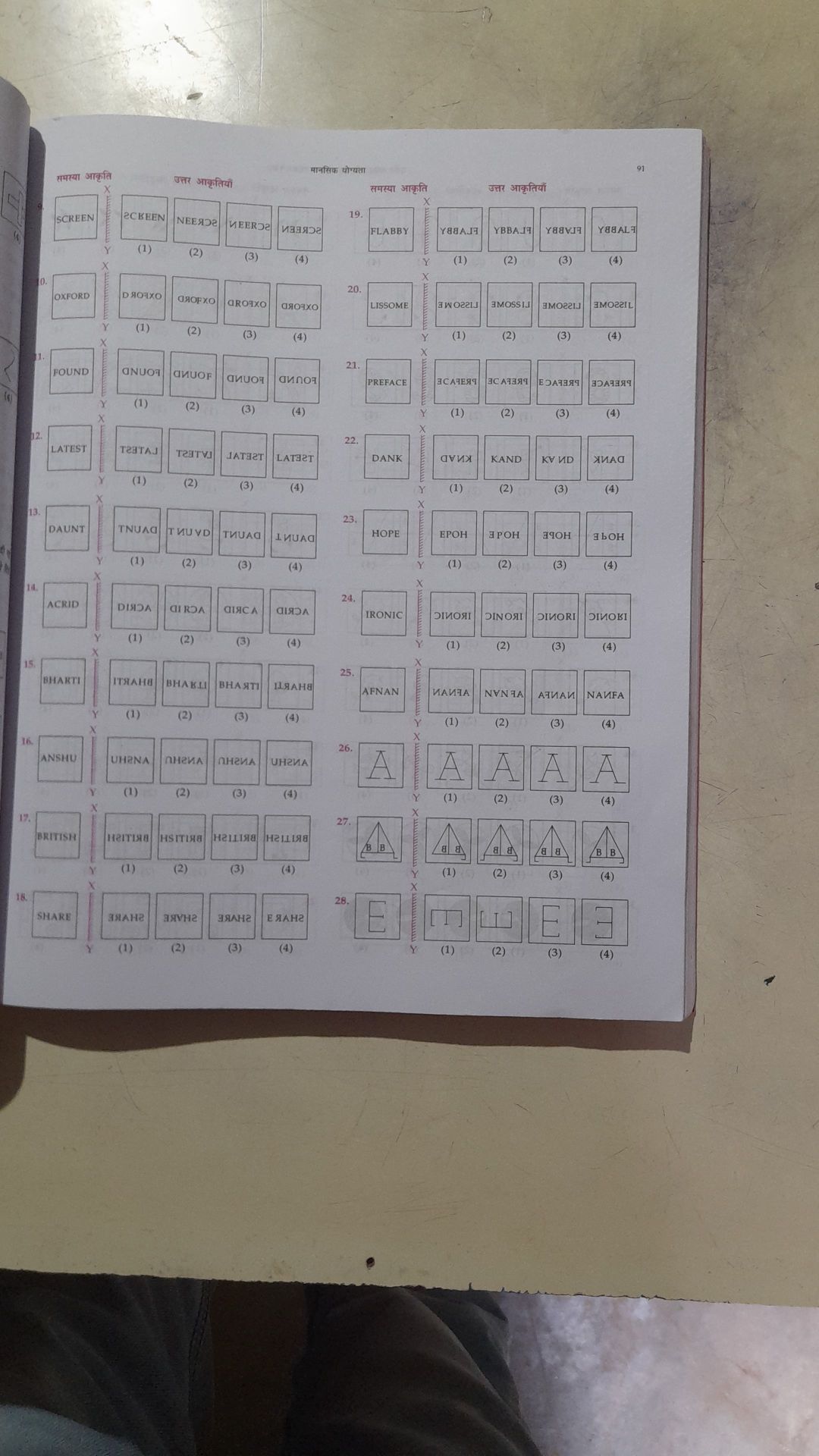 MIRROR IMAGE - Reasoning - Assignment - Teachmint