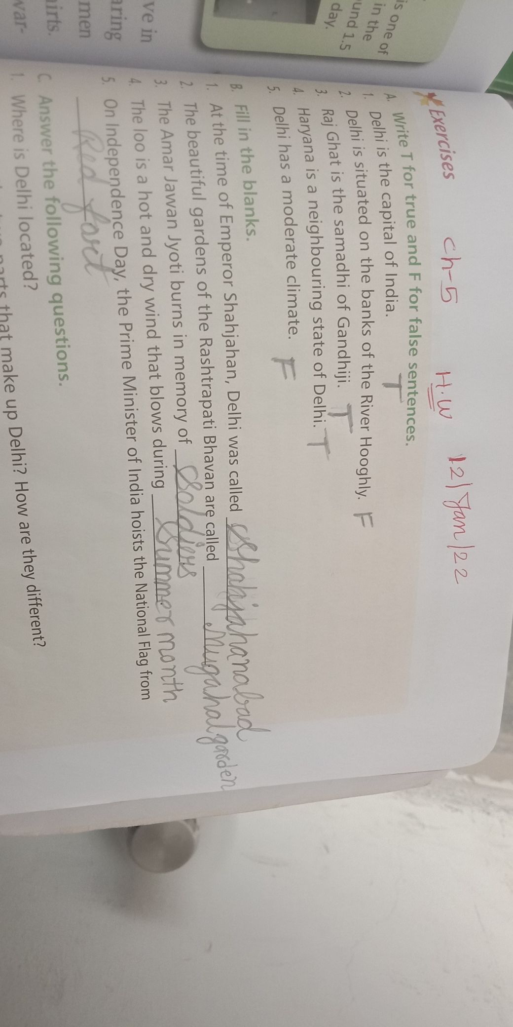 SSt Ch5 - Social Science - Assignment - Teachmint