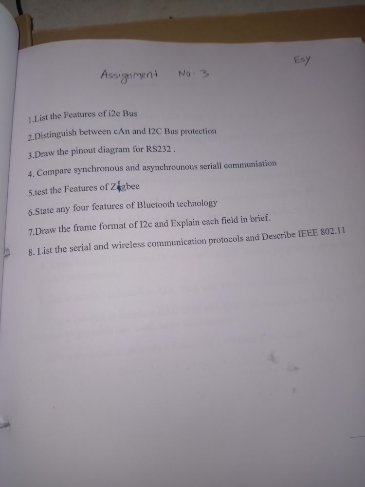ASSIGNMENT NO3 - Embedded System - Assignment - Teachmint