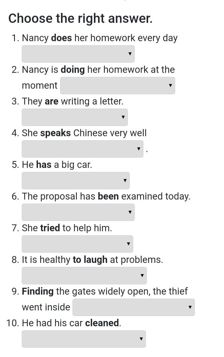 Finite And Non Finite Verbs English Subjective Test Teachmint